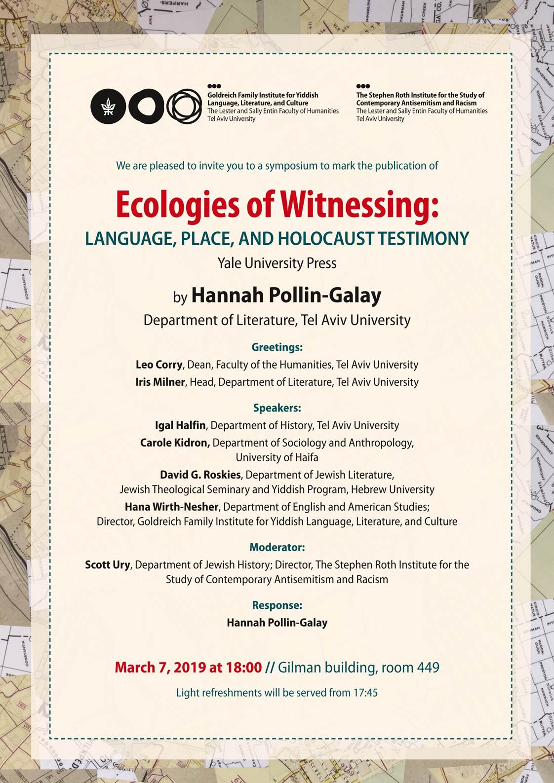 Symposium to mark the publication of Hannah Pollin-Galay’s book | בית ...